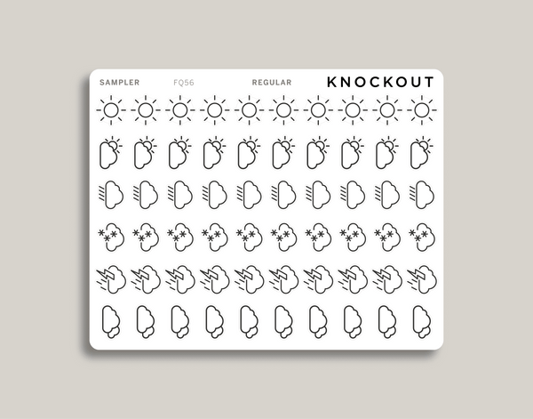 Transparent Weather Sampler, Tracker | Sunny, Partly Cloudy, Rain, & S – Knockout Print Shop