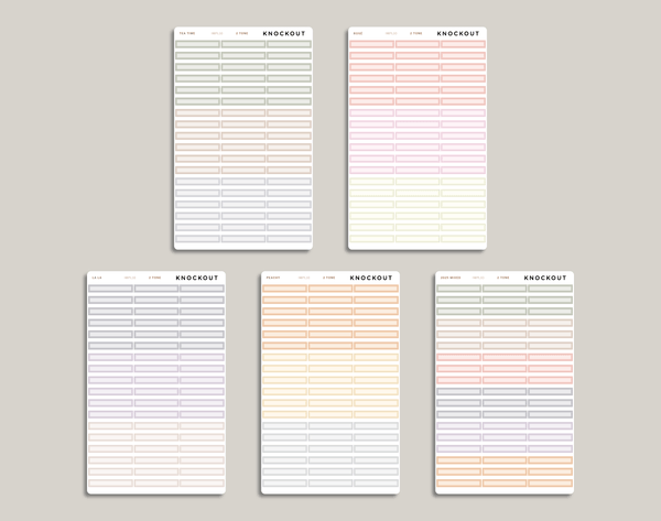 2 Tone Single Line Box Stickers for inkWELL Press Planners IWPL10 ...