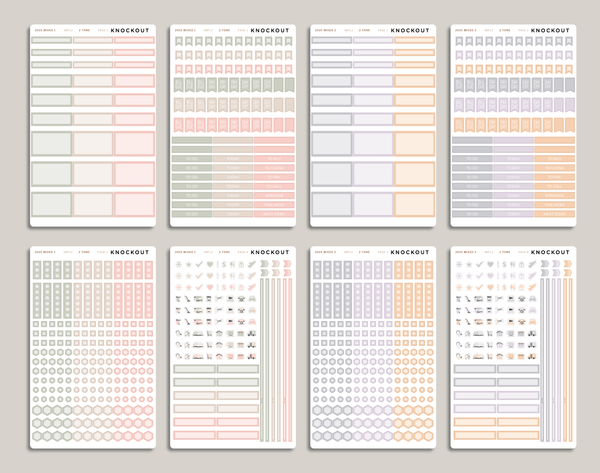 2 Tone Classic Functional Sampler Kit for inkWELL Press Planners IWPL2 ...