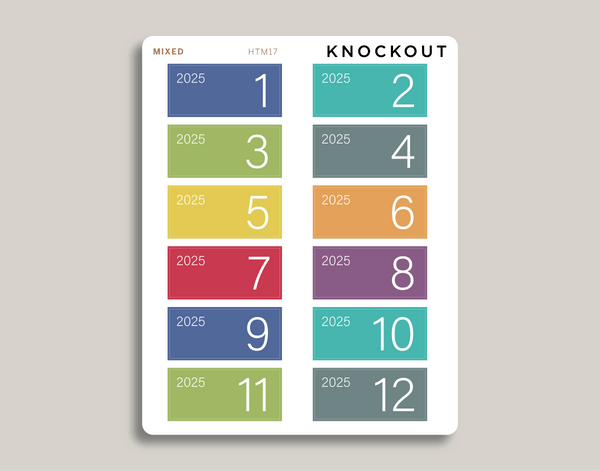 MONTH View Number Covers for Hobonichi Cousin HTM17 – Knockout Print Shop
