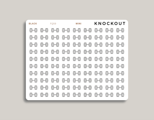 Transparent Dumbbell Icon Planner Stickers FQ59 – Knockout Print Shop