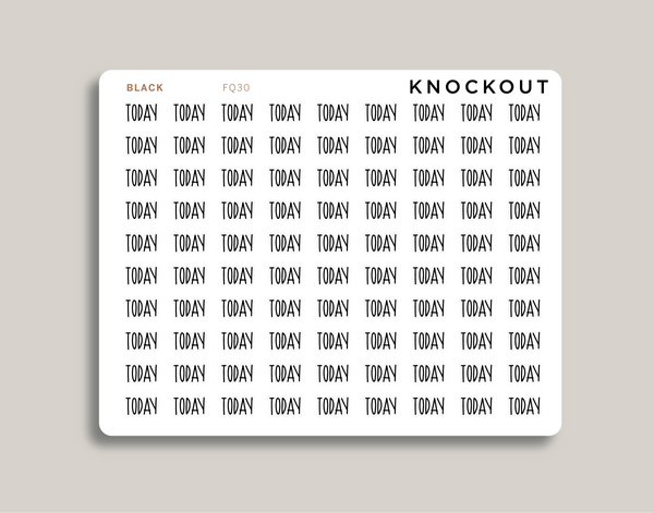 Transparent Today Planner Sticker FQ30 – Knockout Print Shop