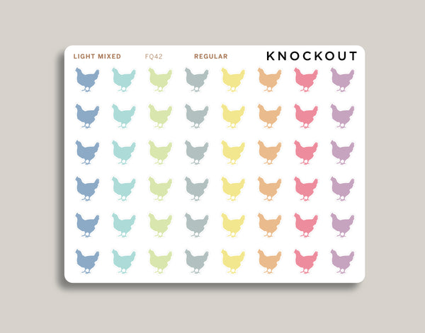 Chicken Icon Planner Stickers FQ42 – Knockout Print Shop
